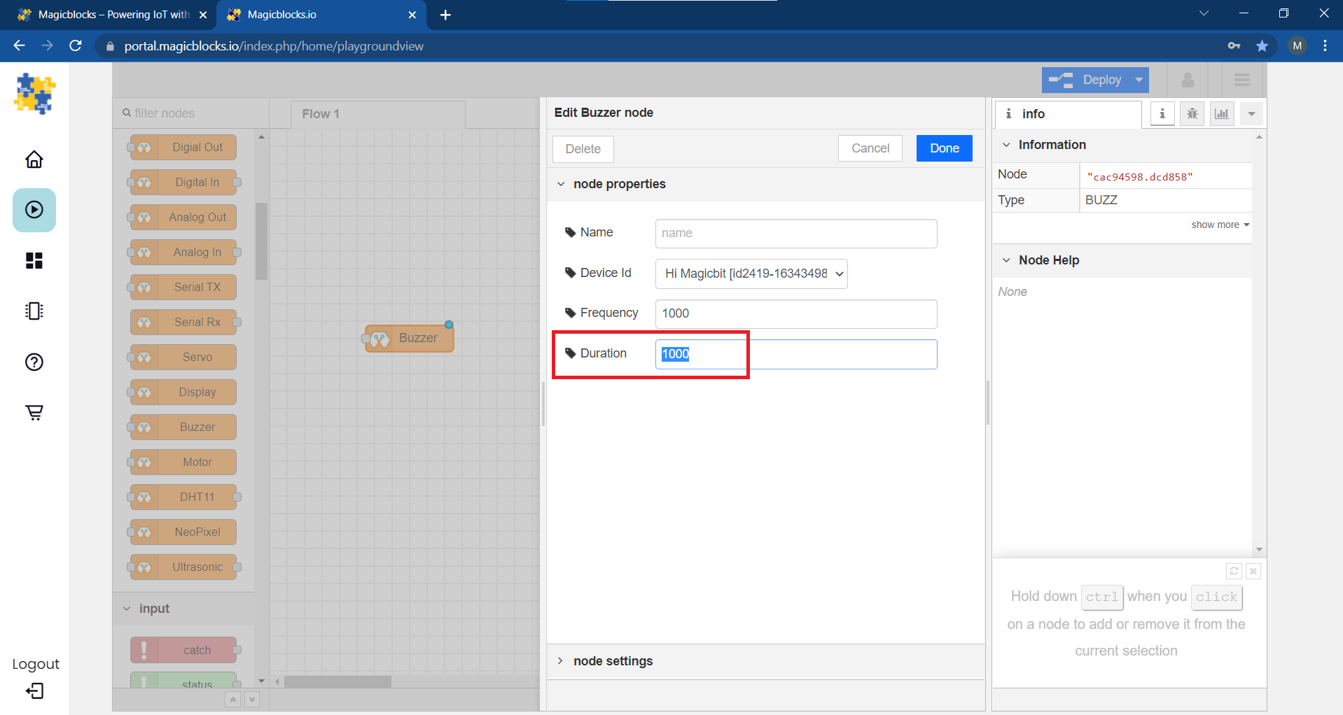 Magicblocks Lesson 08: Use the Buzzer - Magicbit