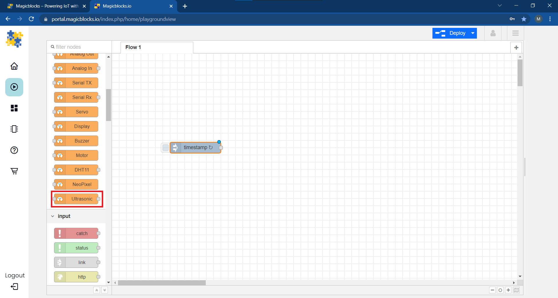 Magicblocks Lesson 10: Ultrasonic Distance Sensor - Magicbit