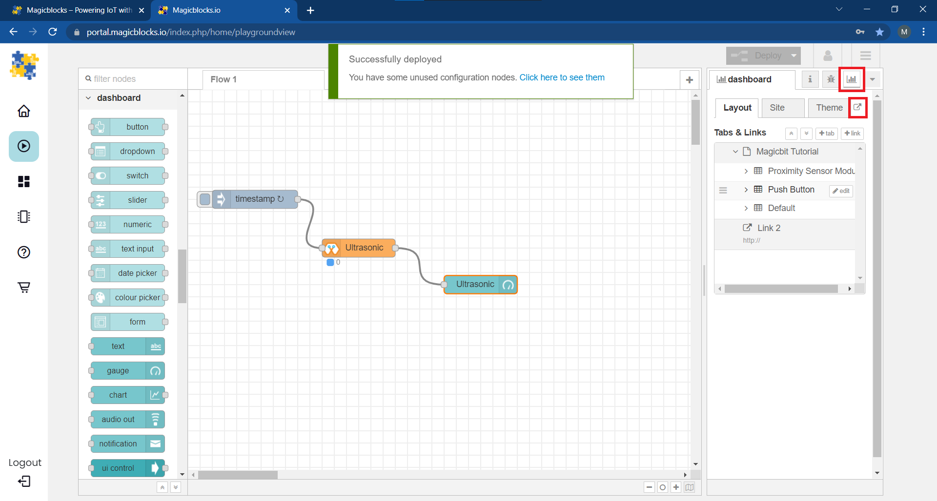 Magicblocks Lesson 10: Ultrasonic Distance Sensor - Magicbit