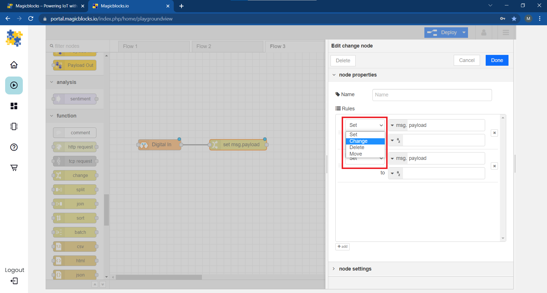 Magicblocks Lesson 06: input type button - Magicbit