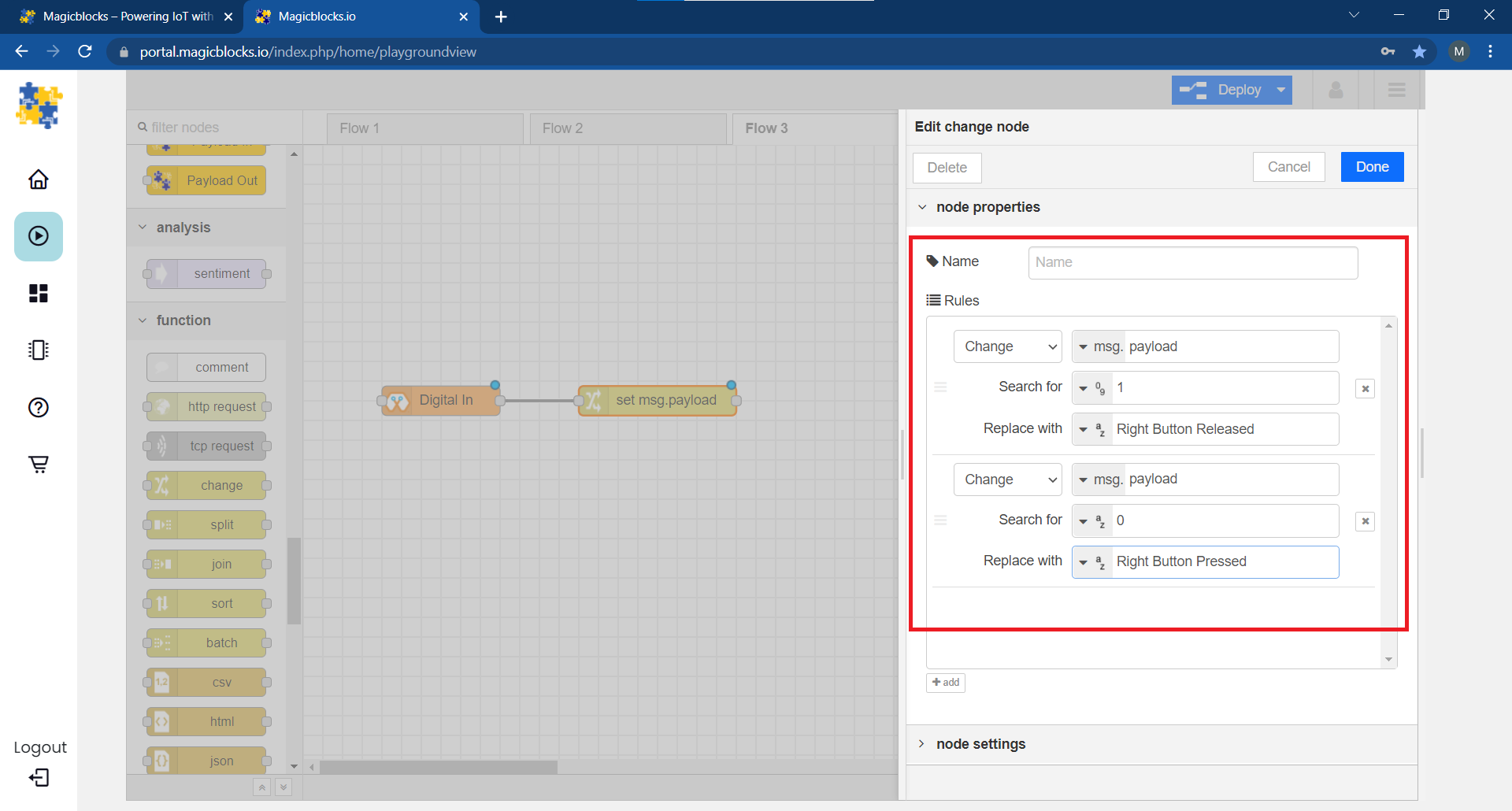 Magicblocks Lesson 06: input type button - Magicbit