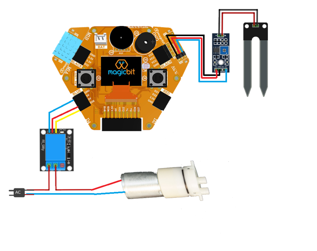 IOT based Arduino plant watering system - Magicbit